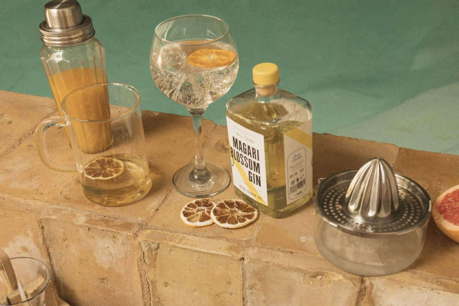 MAGARI BLOSSOM Premium GIN 70 cl Citrus & Algae; Un Brindis al Sabor ...